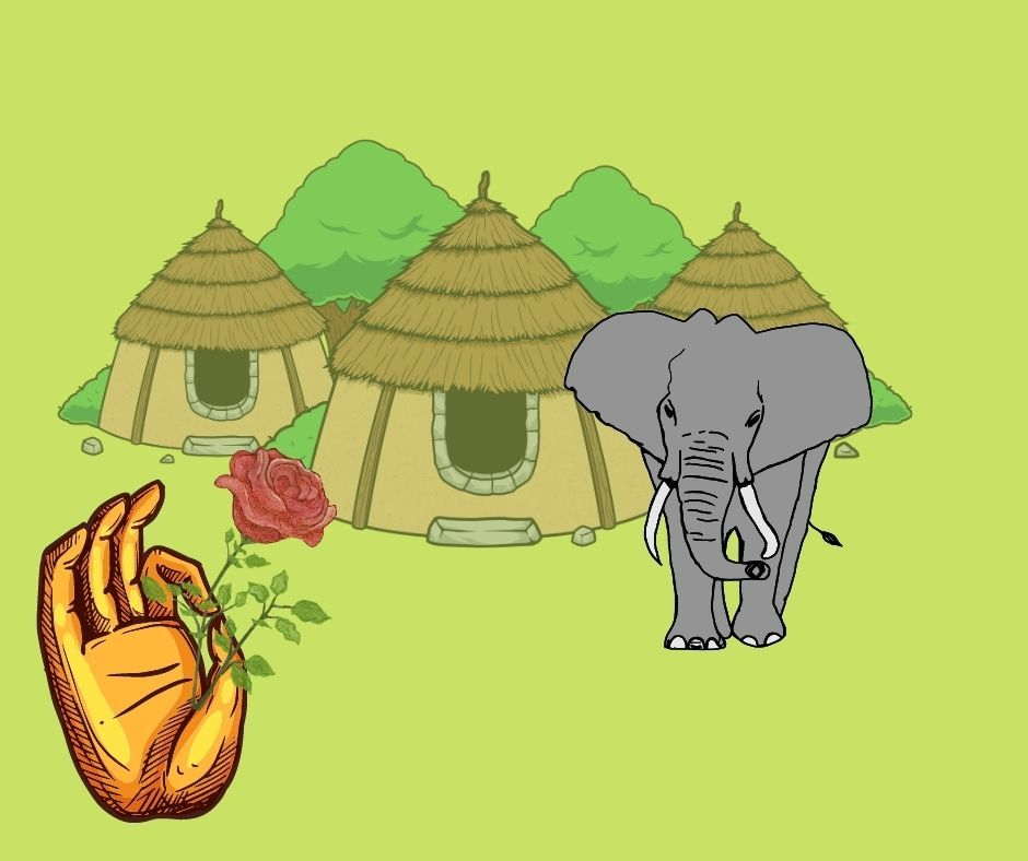 The Buddha Joins Minds with an Elephant, Nalagiri – Natalie Ullmann